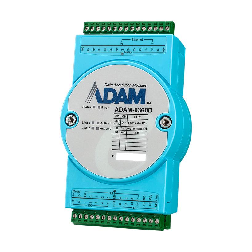 ADAM-6360D 8 Relés (SSR)/14DI/6DO IoT Modbus/OPC UA Ethernet E/S ... ADAM-6360D 8 Relés (SSR)/14DI/6DO IoT Modbus/OPC UA Ethernet E/S ...